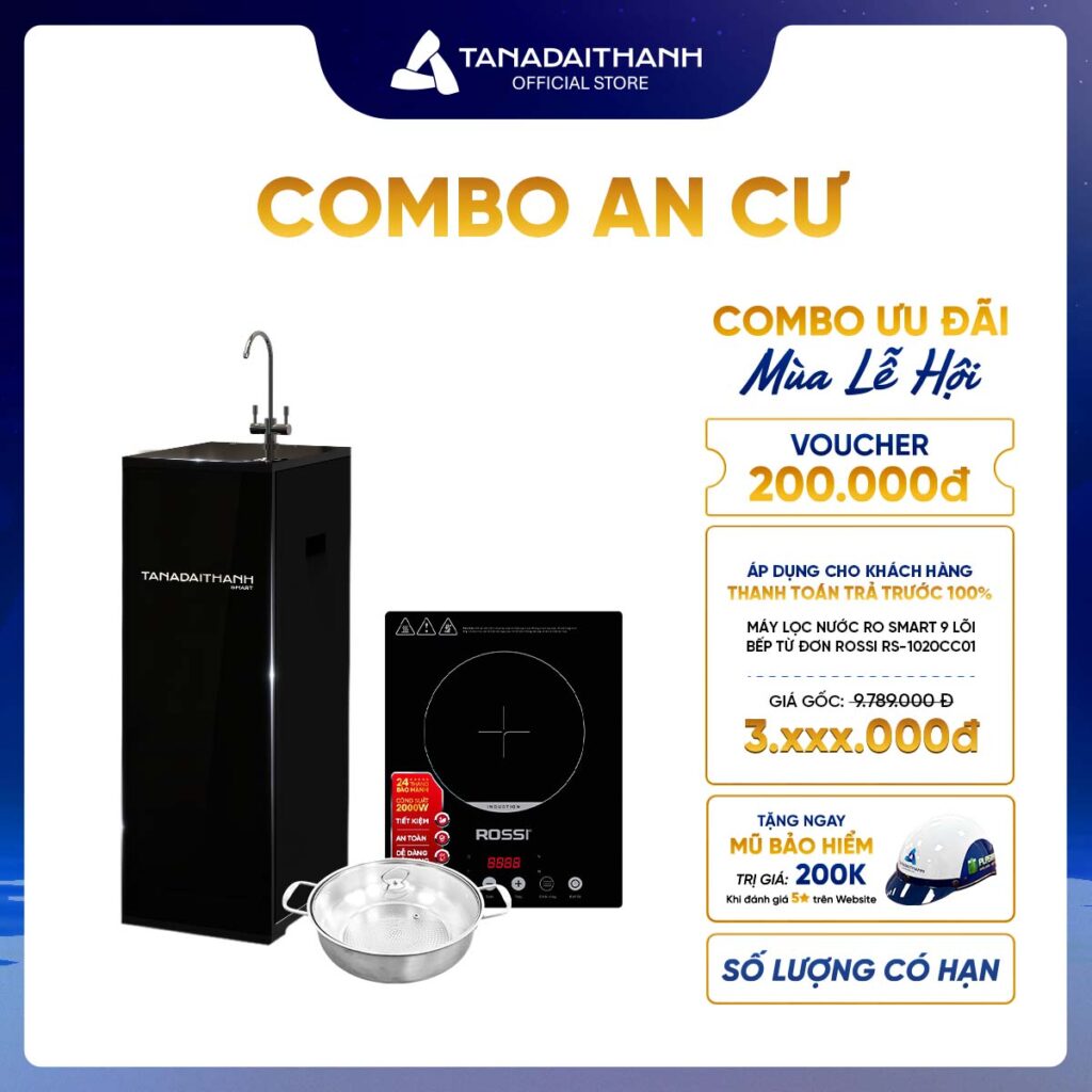 COMBO AN CƯ: MÁY LỌC R.O SMART 9 LÕI + BẾP TỪ RS-1020CC01 - Tân Á Đại ...